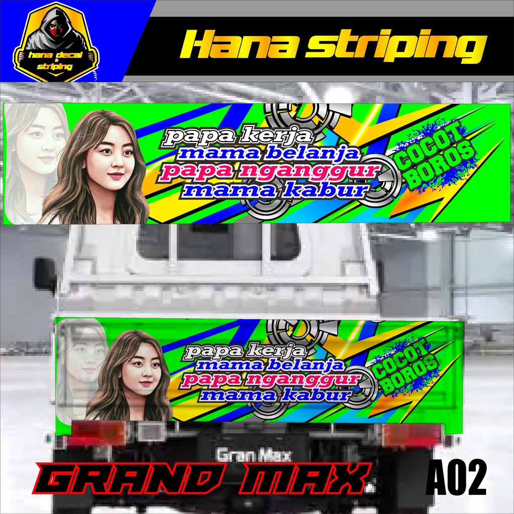 Jual STICKER GRAND MAX PICK UP / STIKER BAK BELAKANG GRAND MAX DESAIN ...