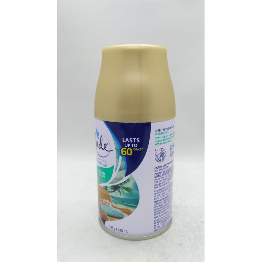 Jual Glade Matic Spray Air Freshener Ocean Escape Refill 146 gr / 225 ...
