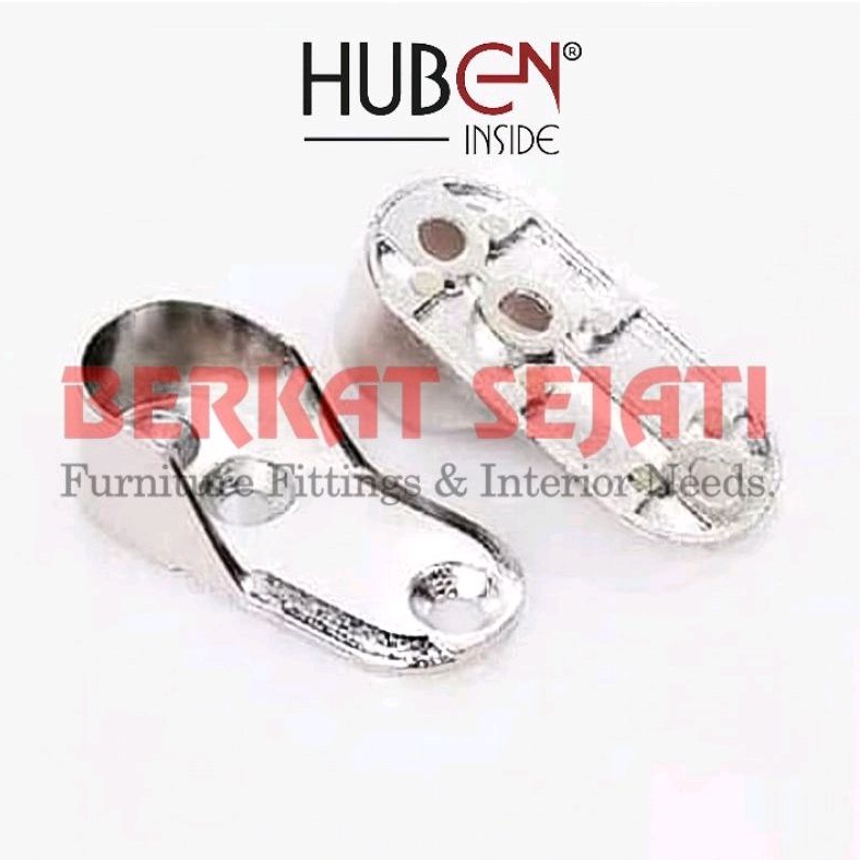 Jual HUBEN Bracket Pipa Bulat 5/8" Inch 16mm Hanger Gantungan Lemari ...