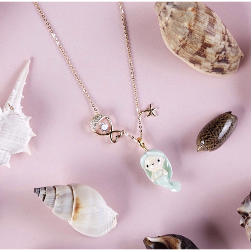 Jual Jasmine Tease - Mint mermaid necklace | Shopee Indonesia