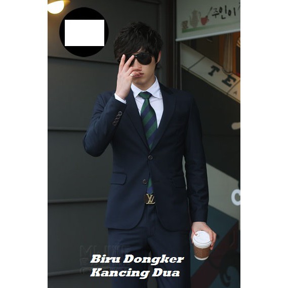 Jual 1611002 Jas Pengantin Jas Formal Jas Kantor Biru Dongker | Shopee ...