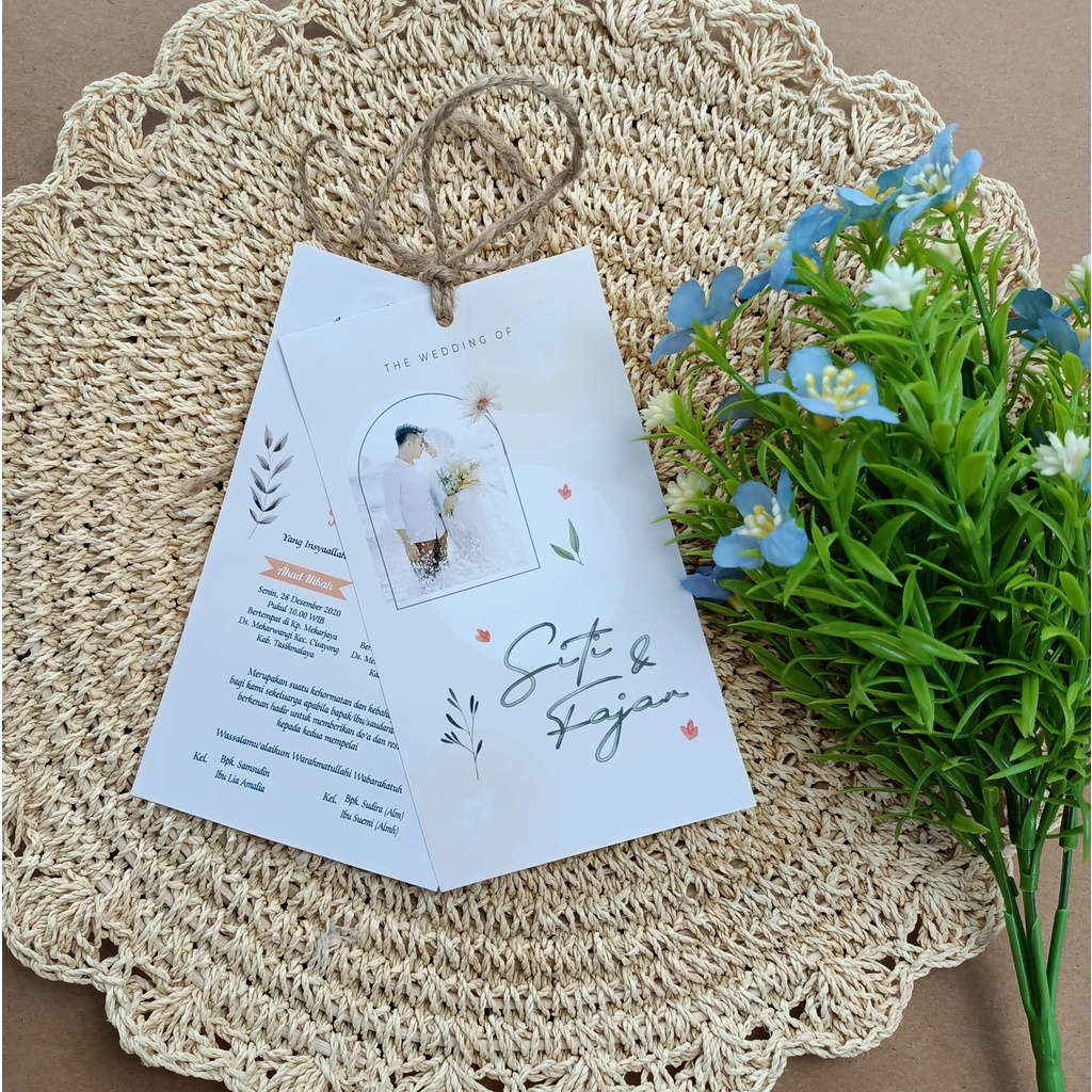 Jual Cetak Undangan - Pernikahan Model Tali Rami Ekonomis Simpel Elegan ...