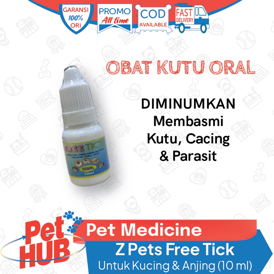 Jual Obat Kutu Oral Minum / Kucing Anjing / Z Pets FREE TICK 10 ml ...