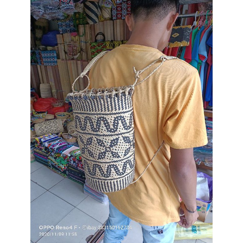Jual Tas Anjat. Tas Rotan Etnik Dayak. tas ransel pria | Shopee Indonesia