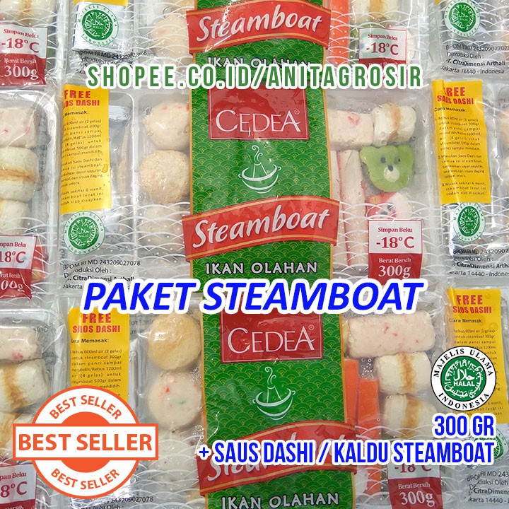 Jual CEDEA Steamboat 300gr + BUMBU Ala Resto Paket isi Aneka Ikan ...