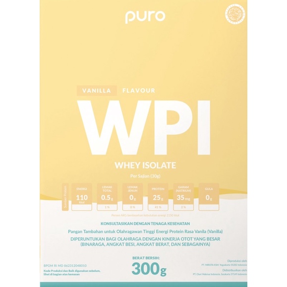 Jual PURO WHEY PROTEIN ISOLATE 1,2 Kg 25gr PROTEIN/ serving | Shopee ...