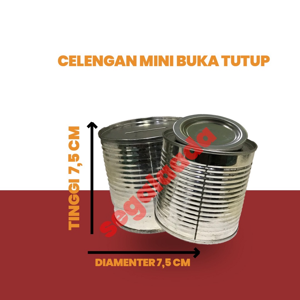 Jual Souvenir Celengan Kaleng POLOS Berbagai Ukuran | Shopee Indonesia