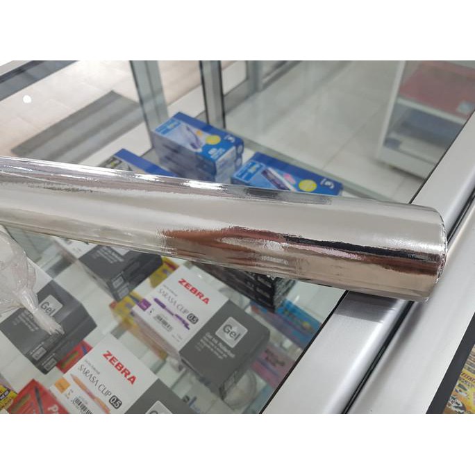 Jual KERTAS METALIK WARNA SILVER / KERTAS MENGKILAP / UKURAN 65 X 50 CM ...