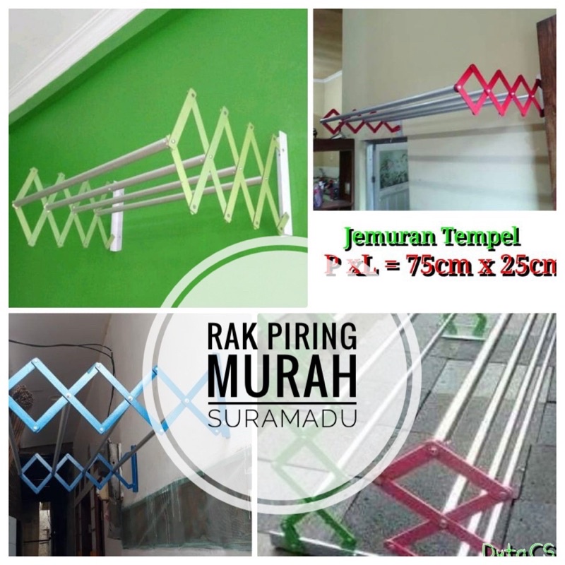 Jual jemuran lipat dinding /jemuran portable | Shopee Indonesia