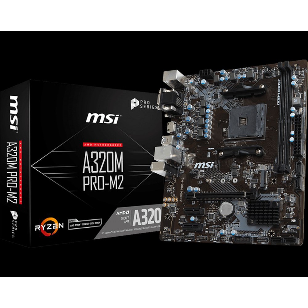Jual MSI A320M PRO M2 - SOCKET AM4 - MOTHERBOARD MSI A320 -A320 MSI Best Quality | Shopee Indonesia