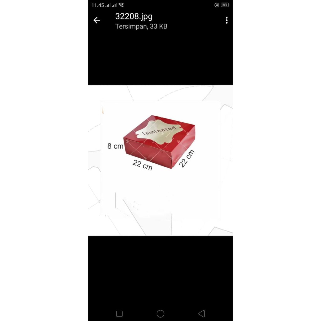 Jual Dus Kue Cantik / Gift Box Kecil / Kemasan Kue 22X22X8Cm 32208 ...