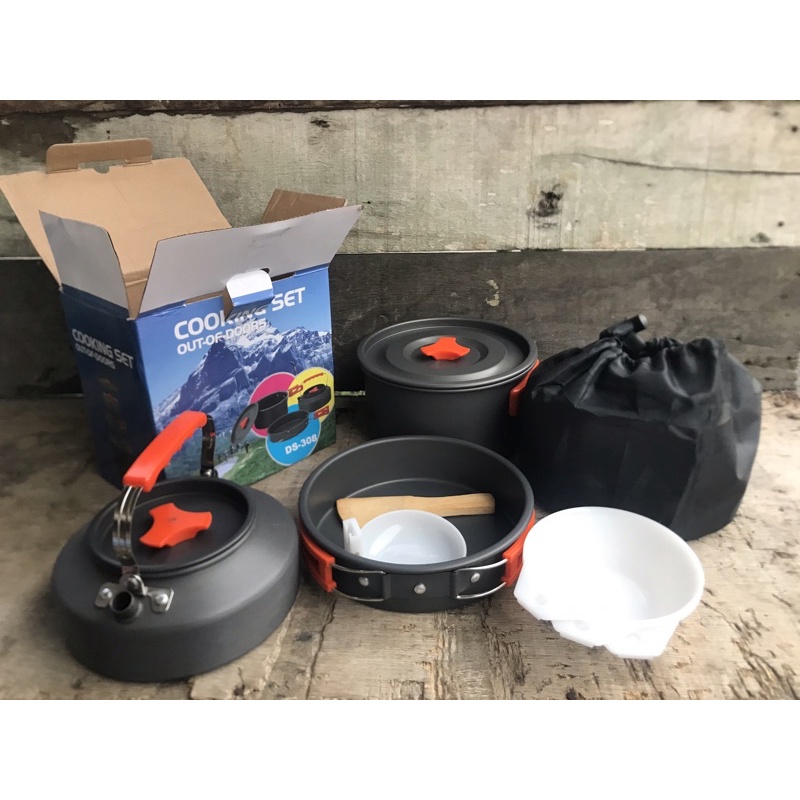 Jual nesting cooking set ds-308 alat masak portable camping outdoor ...