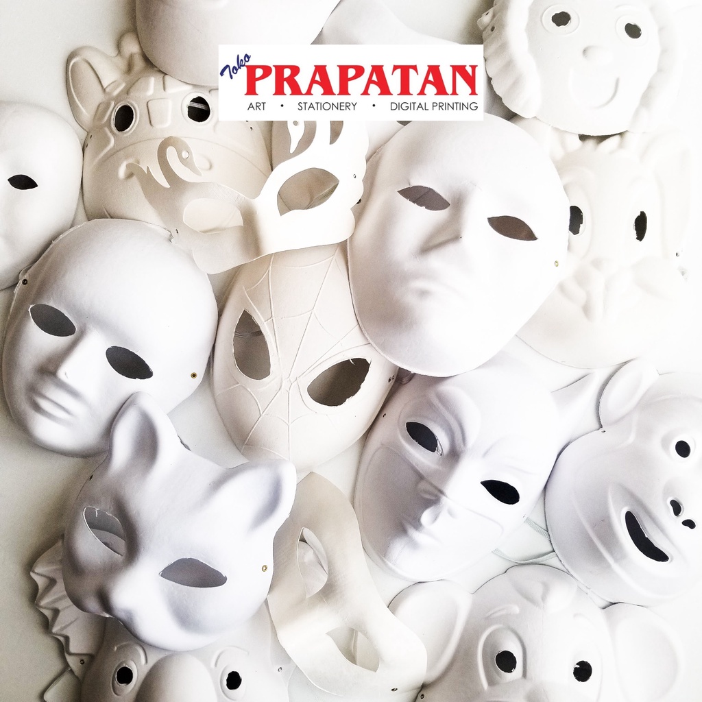 Jual Topeng Lukis Wajah Polos Putih / Topeng Binatang | Shopee Indonesia