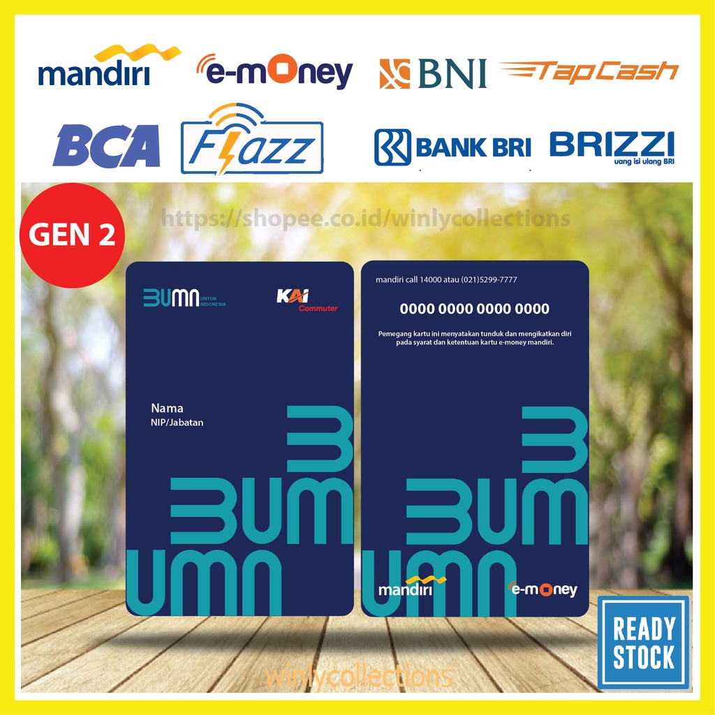 Jual KARTU E MONEY E TOLL NEW ID CARD KAI COMMUTER EMONEY MANDIRI GEN 2 ...