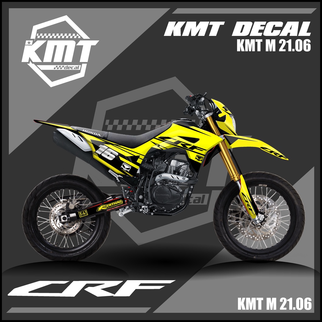 Jual Decal Sticker CRF 150L Fullbody Terlaris Supermoto Keren Kode KMT ...