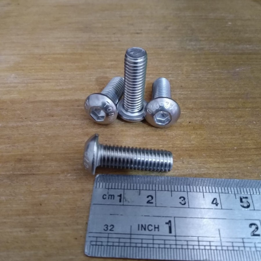 Jual BAUT L BUTTON STAINLESS STEEL M8 X 25MM | Shopee Indonesia