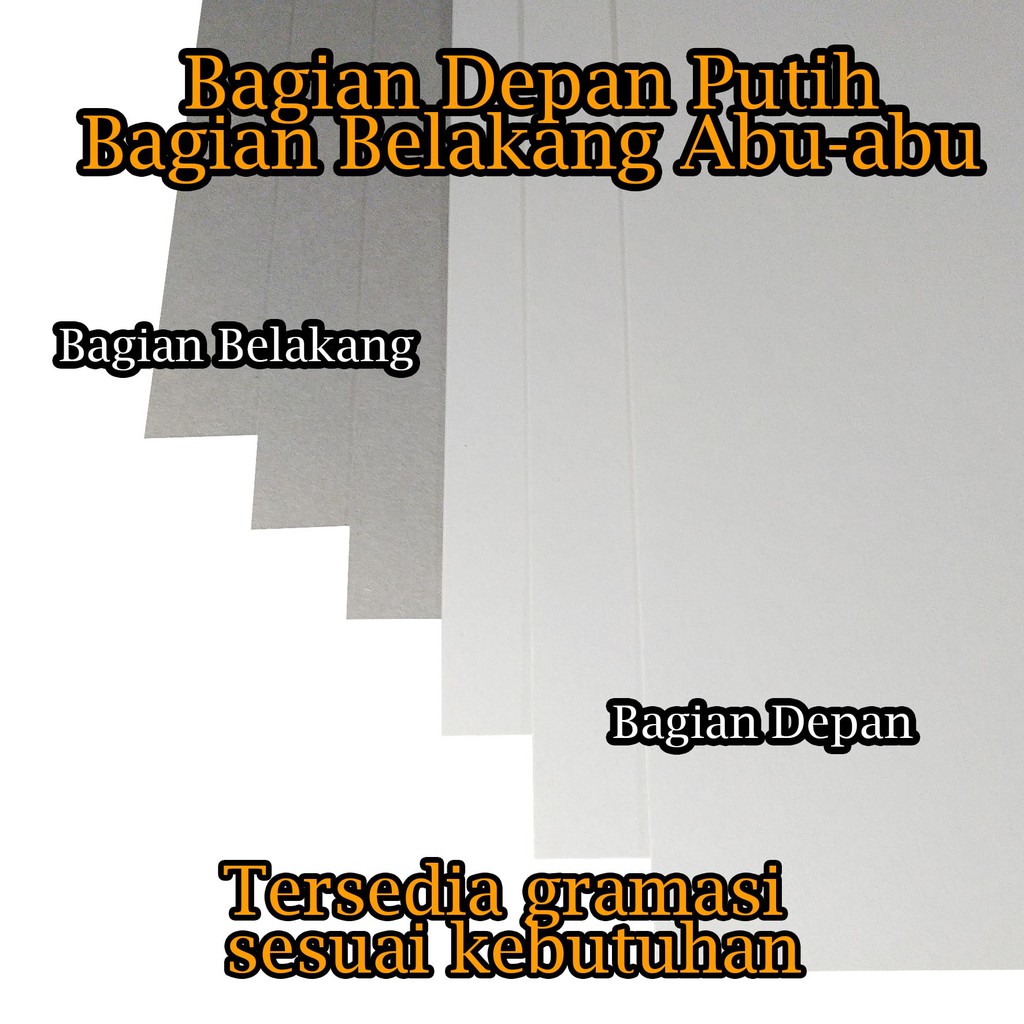 Jual ( PER PAK - ISI 20 ) Karton Dupleks 250 - 500 gsm A4 F4 - by Muro ...