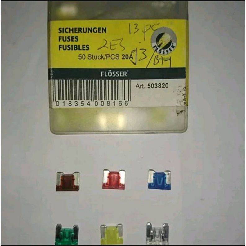 Jual Sikring / Fuse Micro Flosser (10A 15A 20A 25A 30A) | Shopee Indonesia