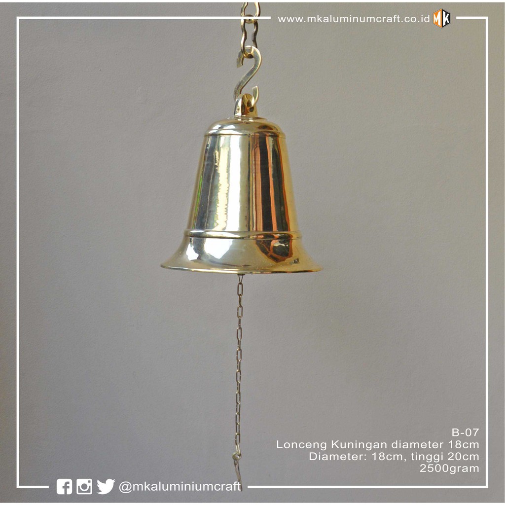Jual Lonceng - Bel Sekolah - Lonceng Kantor - Bel Pintu Ukuran M 18cm | Shopee Indonesia