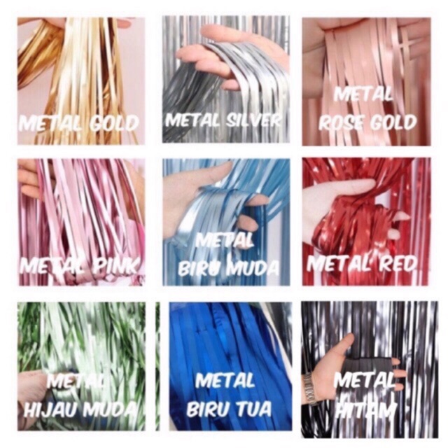 Jual TIRAI FOIL METALIK METAL PASTEL MACARON 1mx2m | Shopee Indonesia
