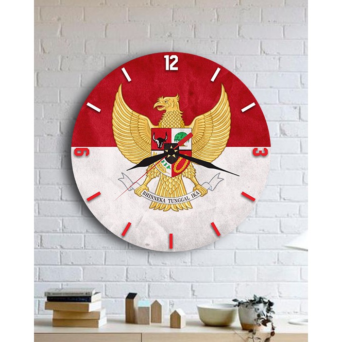 Jual JAM DINDING CUSTOM BURUNG GARUDA INDONESIA | Shopee Indonesia