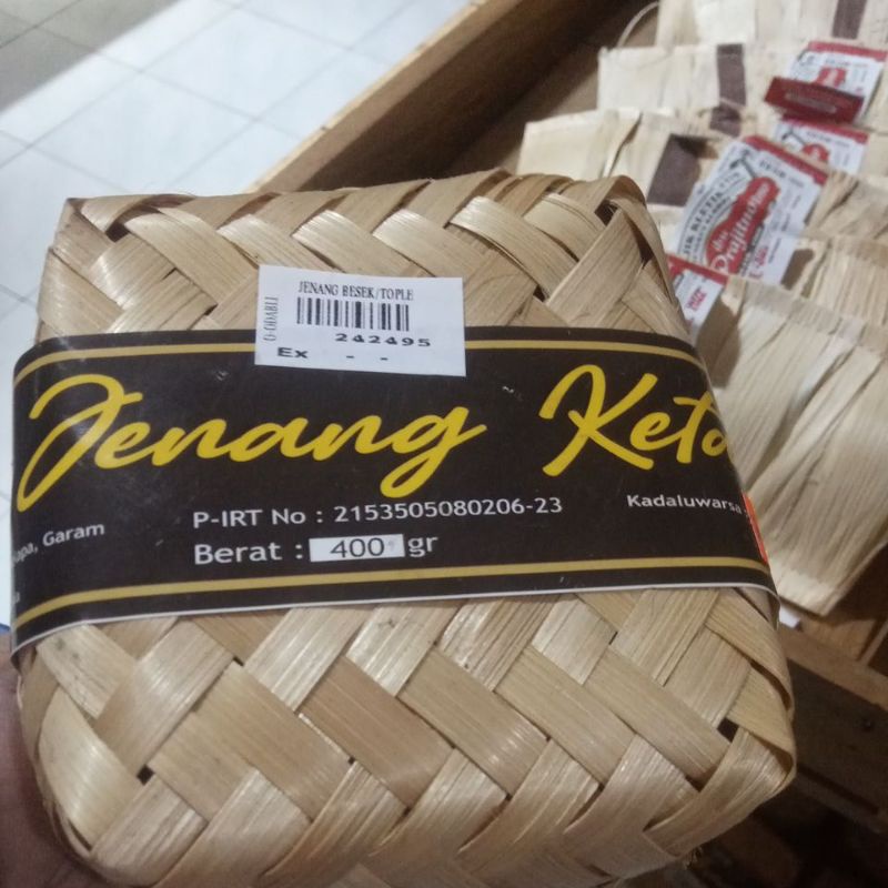 Jual Jenang Ketan Wijen Besek Asli Khas Blitar Jawa Timur 400 gram ...