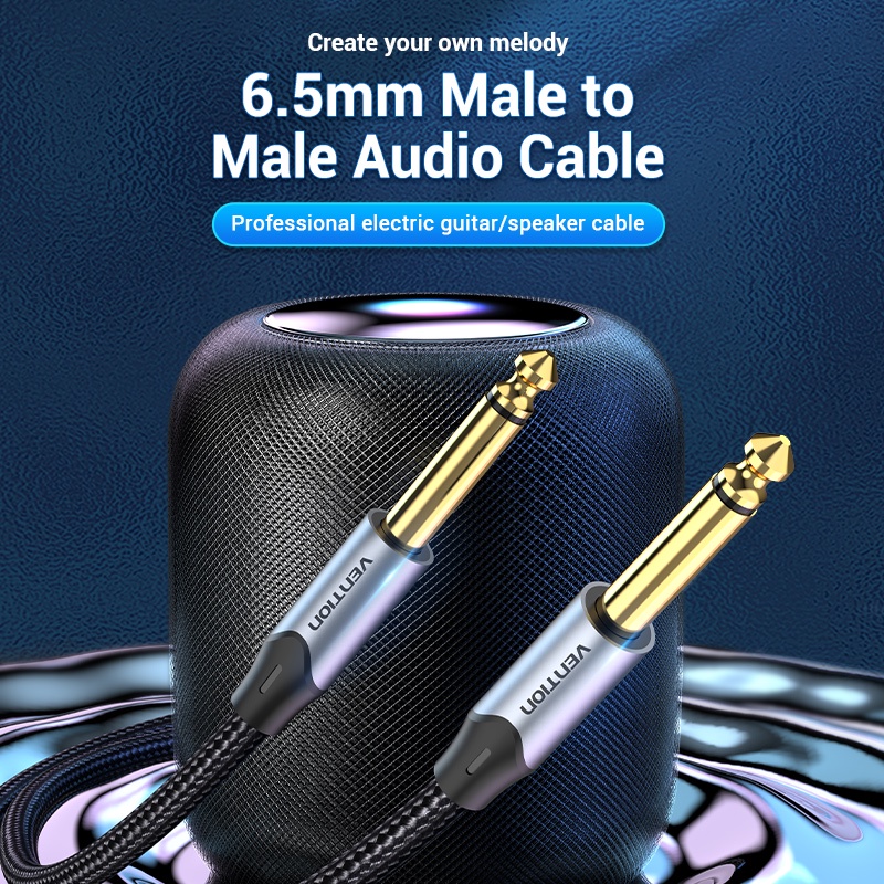 Jual VENTION Kabel Audio Aux 6.5mm Male to 6.5 Male Akai 6.35 5M 10M | Shopee Indonesia