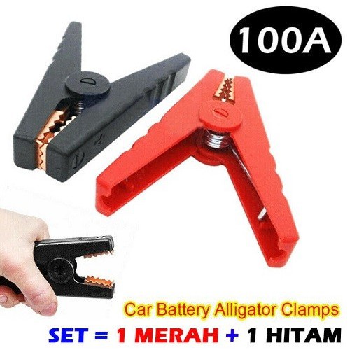 Jual BA-107K Capitan Aki Tembaga 100A Alligator Clip Besar 95mm Body ...