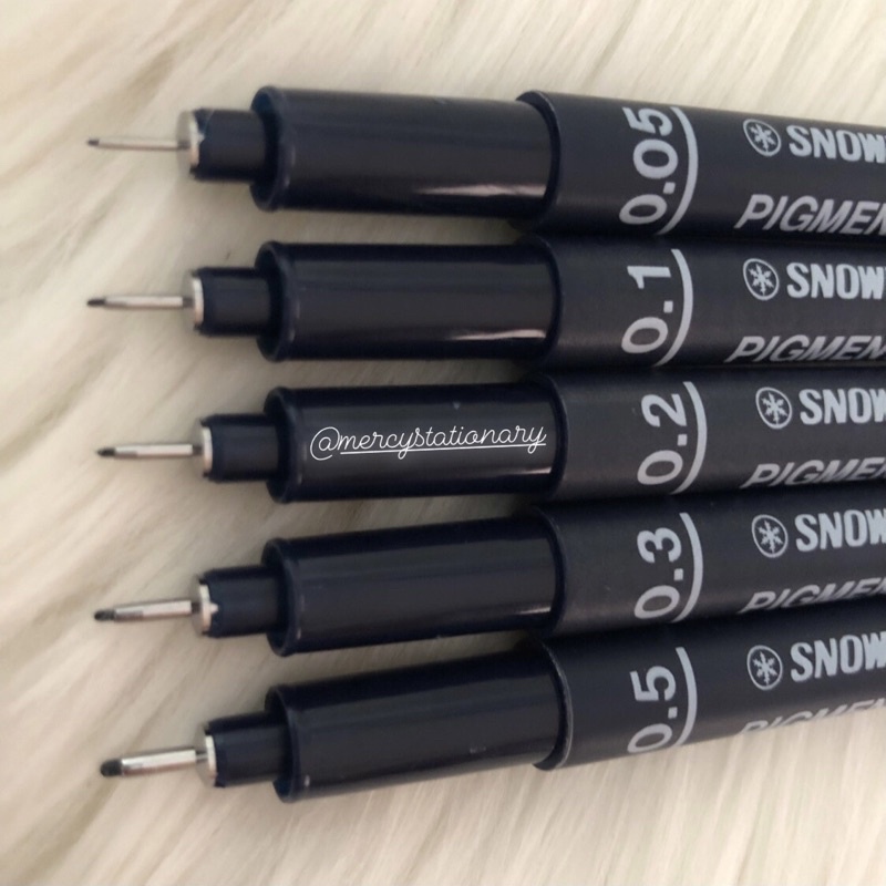 Jual Drawing Pen 0.05 Drawing Pen 0,3 - 0.2 - 0.1 - 0.5 Snowman FT700 ...