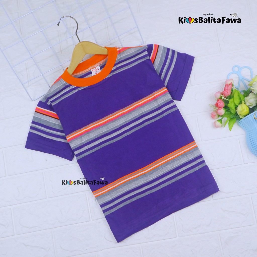 Jual Kaos Geulis uk 5-6 th / Kaos Anak Cewek Baju Anak Kaos Salur Kaos ...