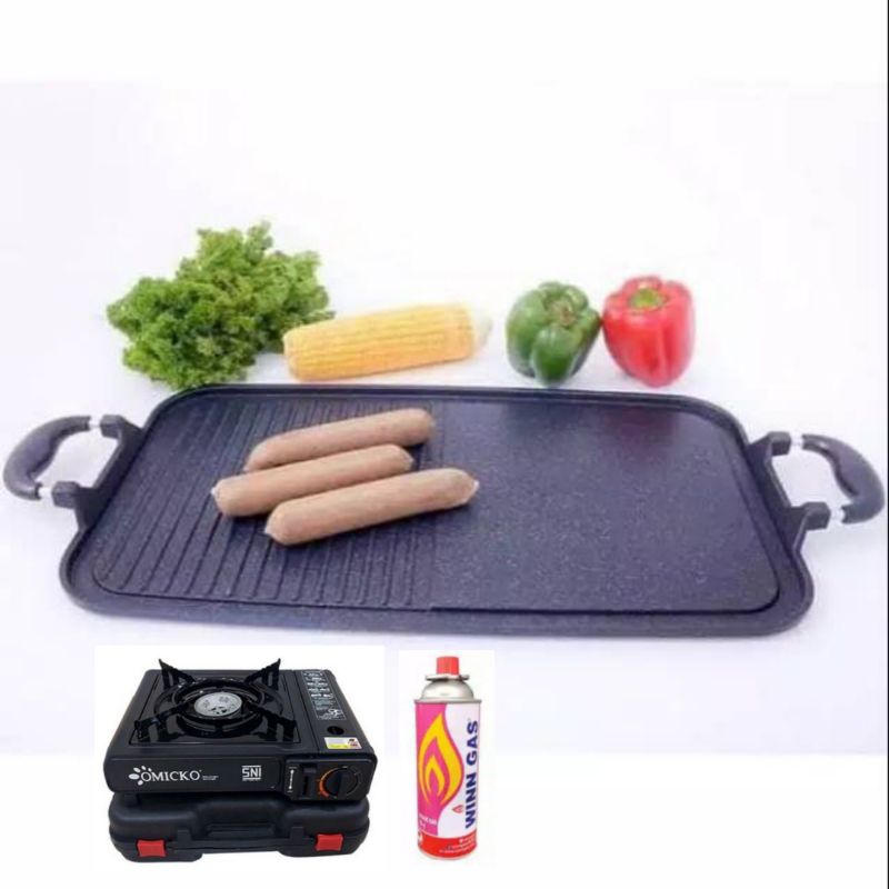 Jual OMICKO KOMPOR PORTABLE Multi Grill Pan , BBQ , Bulgogi , Happy ...