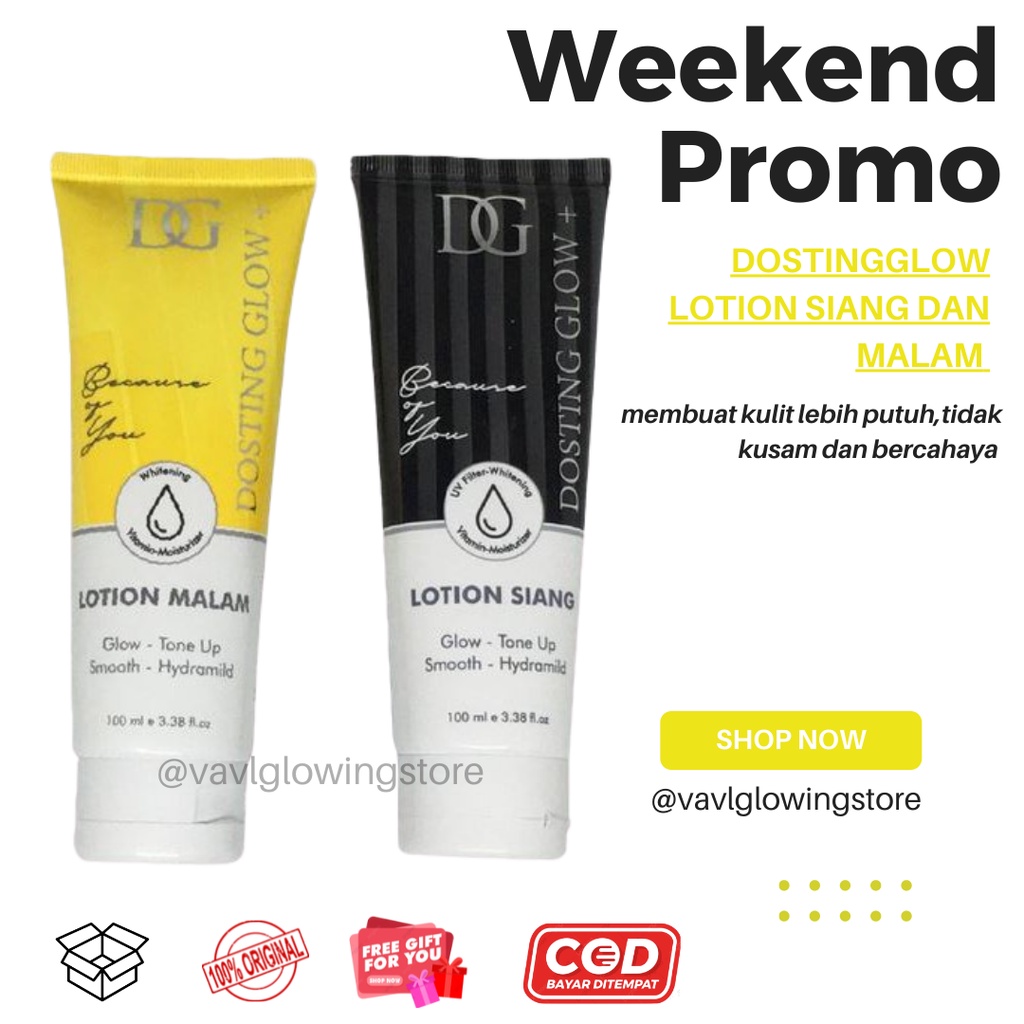 Jual HAND BODY LOTION DOSTING GLOW + | SIANG MALAM | TONE UP ( ️BPOM ...