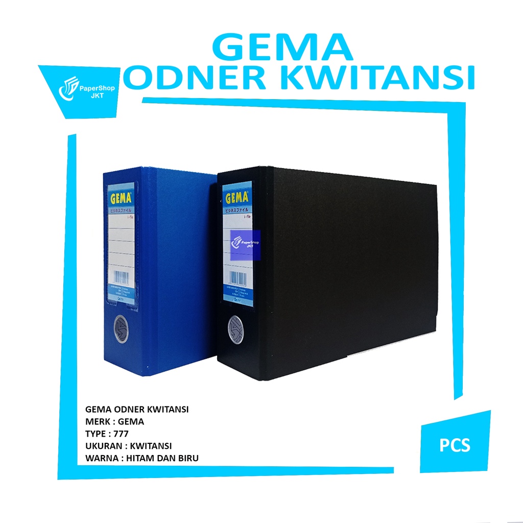 Jual GEMA - Odner Kwitansi 777 Hitam - Biru - Pcs | Shopee Indonesia