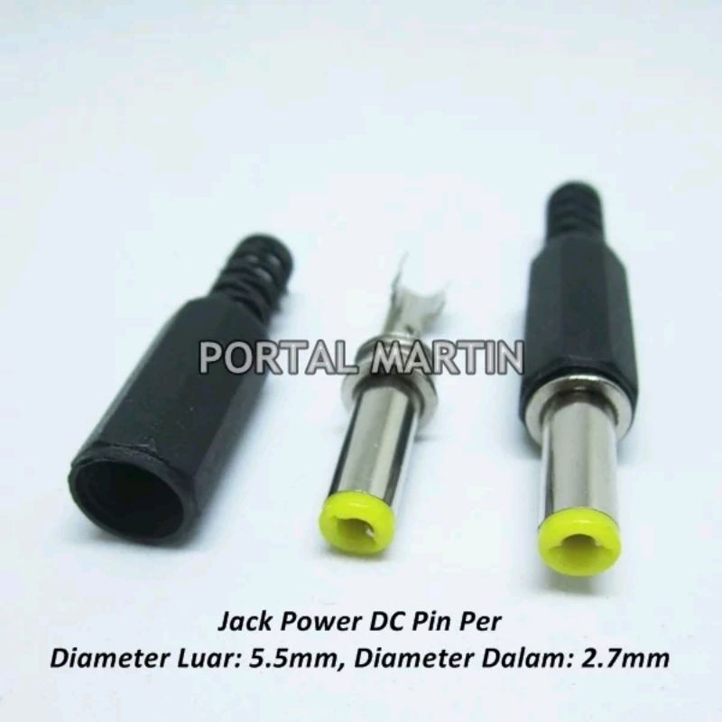 Jual Jack Power DC Male 2 Pin Per 5.5mm - Konektor DC | Shopee Indonesia