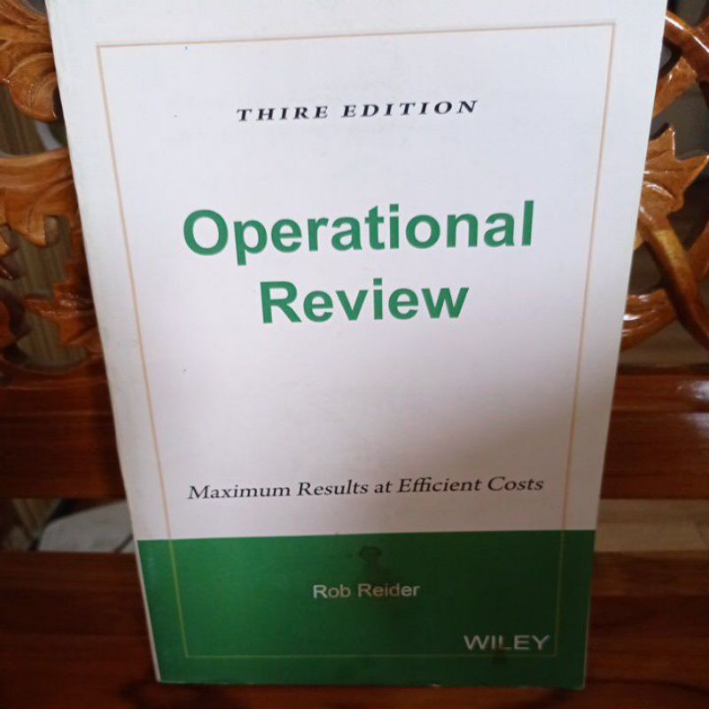 Jual Operational Review Thire edition By Rob Reider | Shopee Indonesia