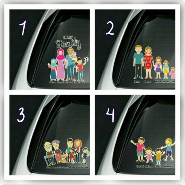 Jual Sticker family - sticker mobil - stiker family | Shopee Indonesia