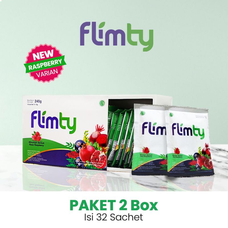 Jual FLIMTY MINUMAN FIBER PELANGSING & ANTIOKSIDAN RASA RASPBERRY 2 BOX ...