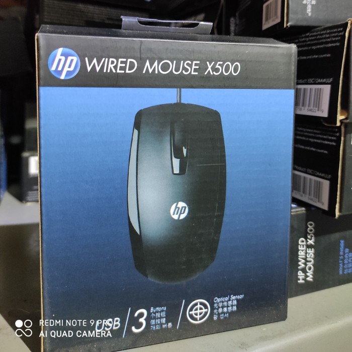 Jual Mouse Laptop Notebook Komputer USB HP X500 Wired | Shopee Indonesia