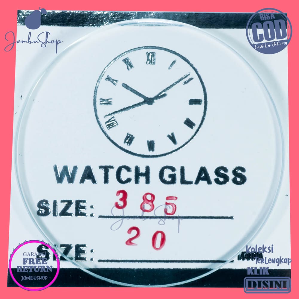 Jual Kaca Jam Kaca Bahan Watch Glass PNC-385 Bagus 3,85 cm | Shopee ...