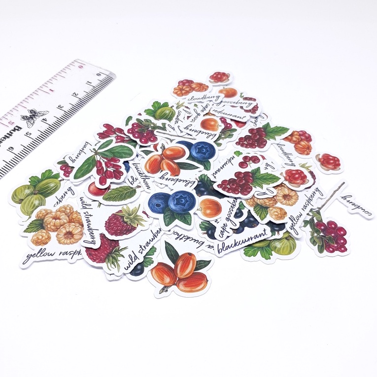 Jual sticker stiker buah buahan untuk 38 sticker fruit scrapbook tempel ...
