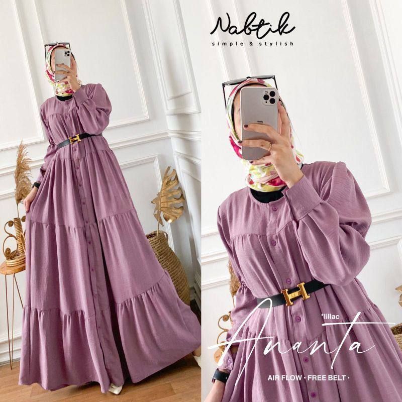 Jual ANANTA DRESS AIRFLOW PREMIUM SUPER ADEM JATUH DIPAKAI BAWAH KLOK ...