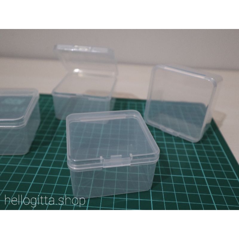Jual KOTAK PLASTIK BENING TRANSPARAN 6.5x6.5x4 cm/MULTIBOX/KOTAK ...