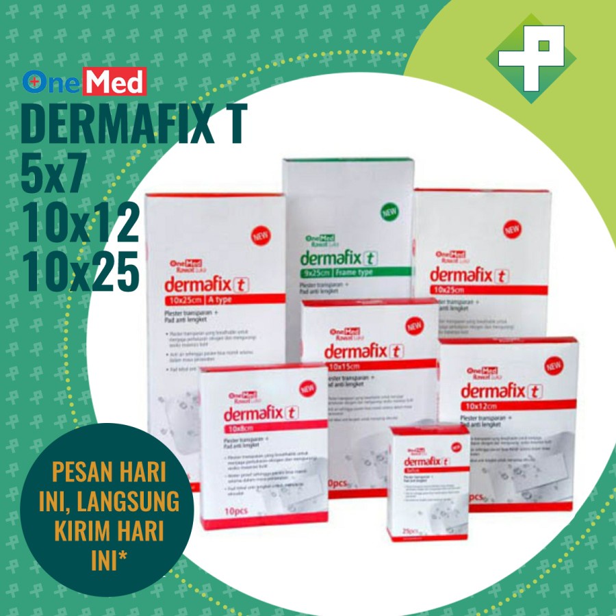 Jual Dermafix T Plester Anti Air OneMed / Plester Luka Transparan Box ...