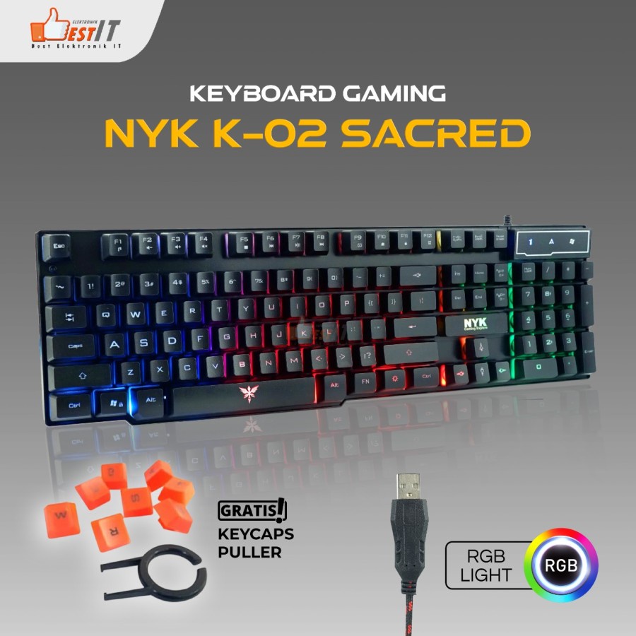Jual NYK Gaming keyboard NYK K02 / K-02 Full Size Keyboard Gaming ...
