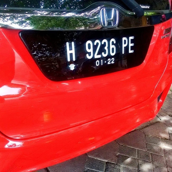 Jual PLAT NOMER ACRYLIC MOBIL type mobil Honda jazz | Shopee Indonesia