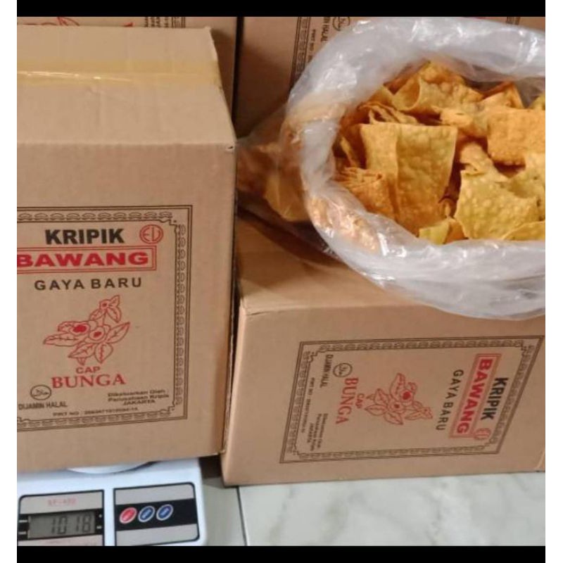 Jual Keripik Pangsit / keripik bawang gaya baru 1 kg 1kg | Shopee Indonesia
