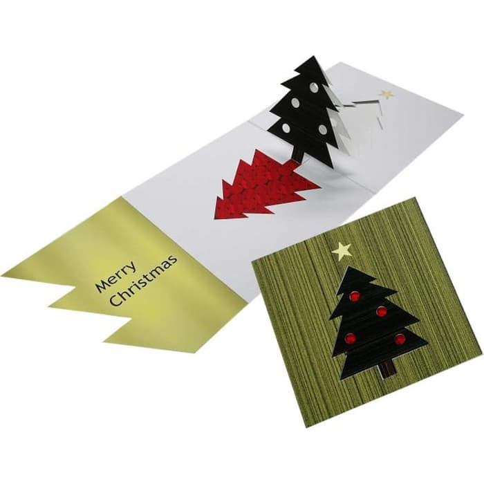 Jual DIY Papercraft Pop Up Card Pohon Natal | Shopee Indonesia