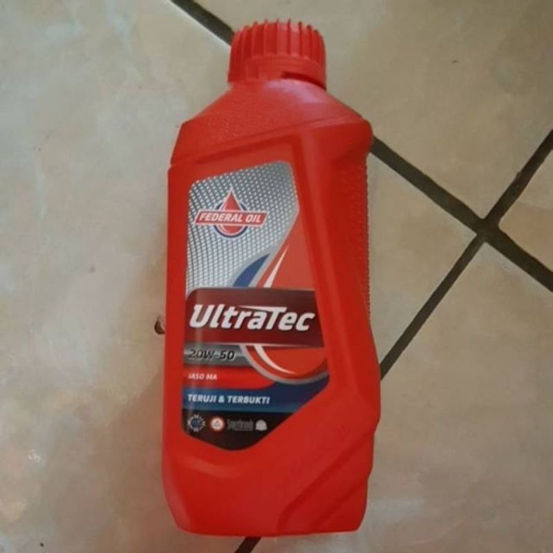 Jual Oli Mesin Federal Ultratec Botol Merah 800 ml 4T 20W-50 Motor ...