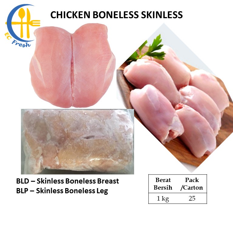 Jual Ayam BLD BLP - Chicken Boneless Dada Paha Breast Leg | Shopee ...
