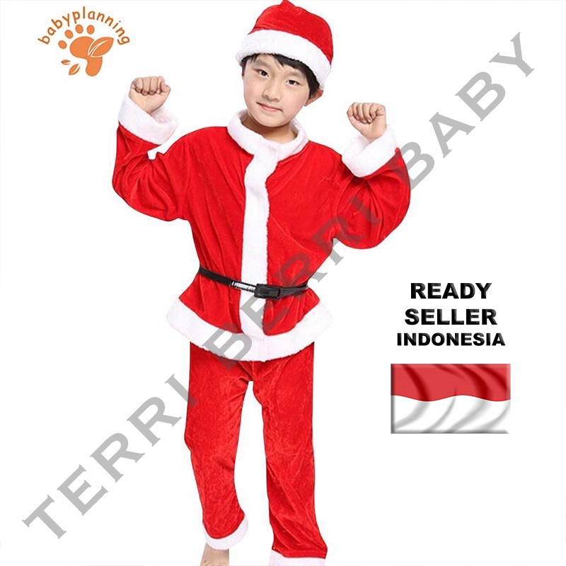 Jual Baju kostum BAHAN PREMIUM BUKAN FLANEL cosplay santa claus clause ...